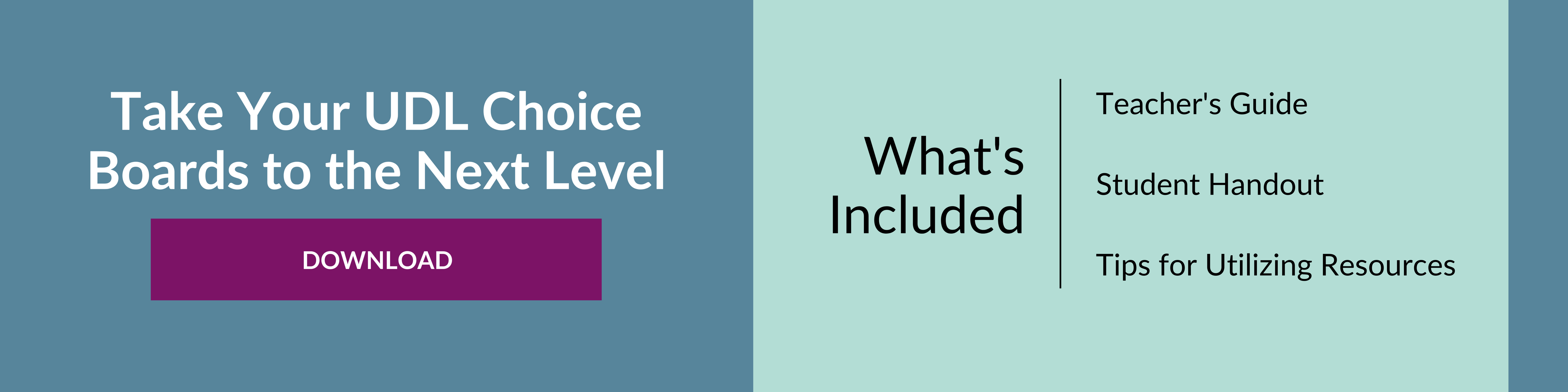 Taking Your Choice Boards to the Next Level - Teacher Resource