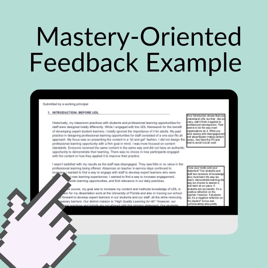 A Step-By-Step Example of Mastery-Oriented Feedback.