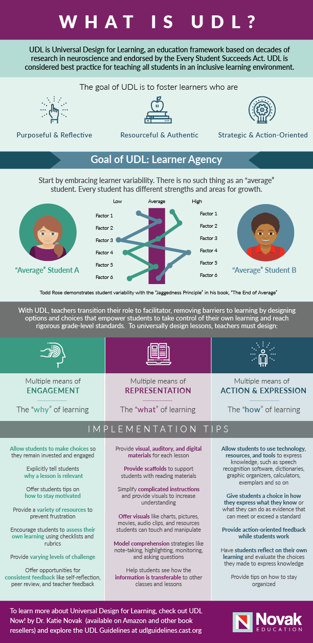 What is UDL? Infographic - Novak Educational Consulting