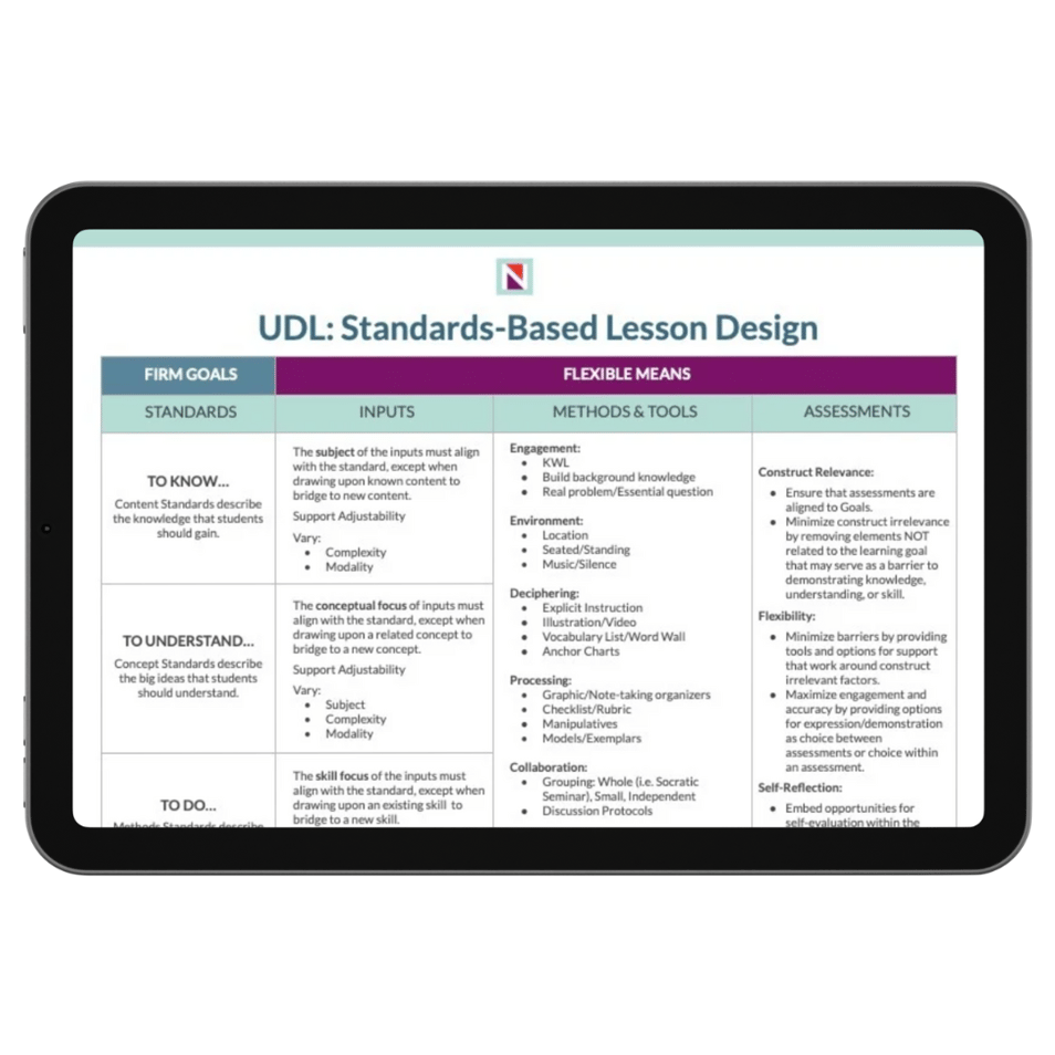 Free UDL Resources: Tools for Implementing Universal Design for Learning